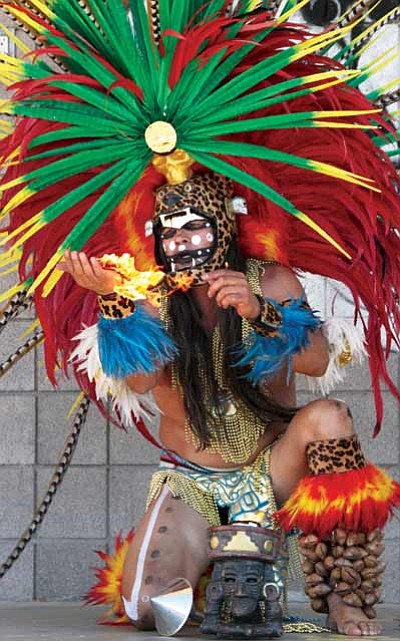 Aztec Fire Dancers wow Kingman High students | Kingman Daily Miner ...