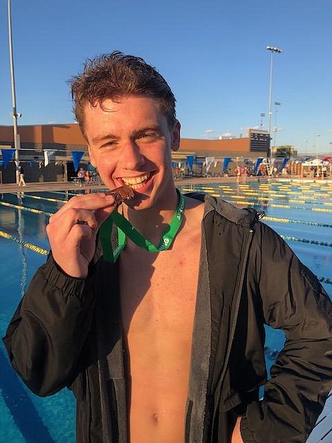 Photo Josh Baille Of Prescott Pirates Swim Team Places 5th In Senior State Championship Meet
