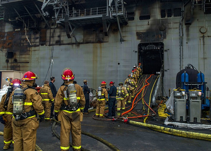 Navy says ship fire in San Diego is now out; cause unknown | The Daily ...