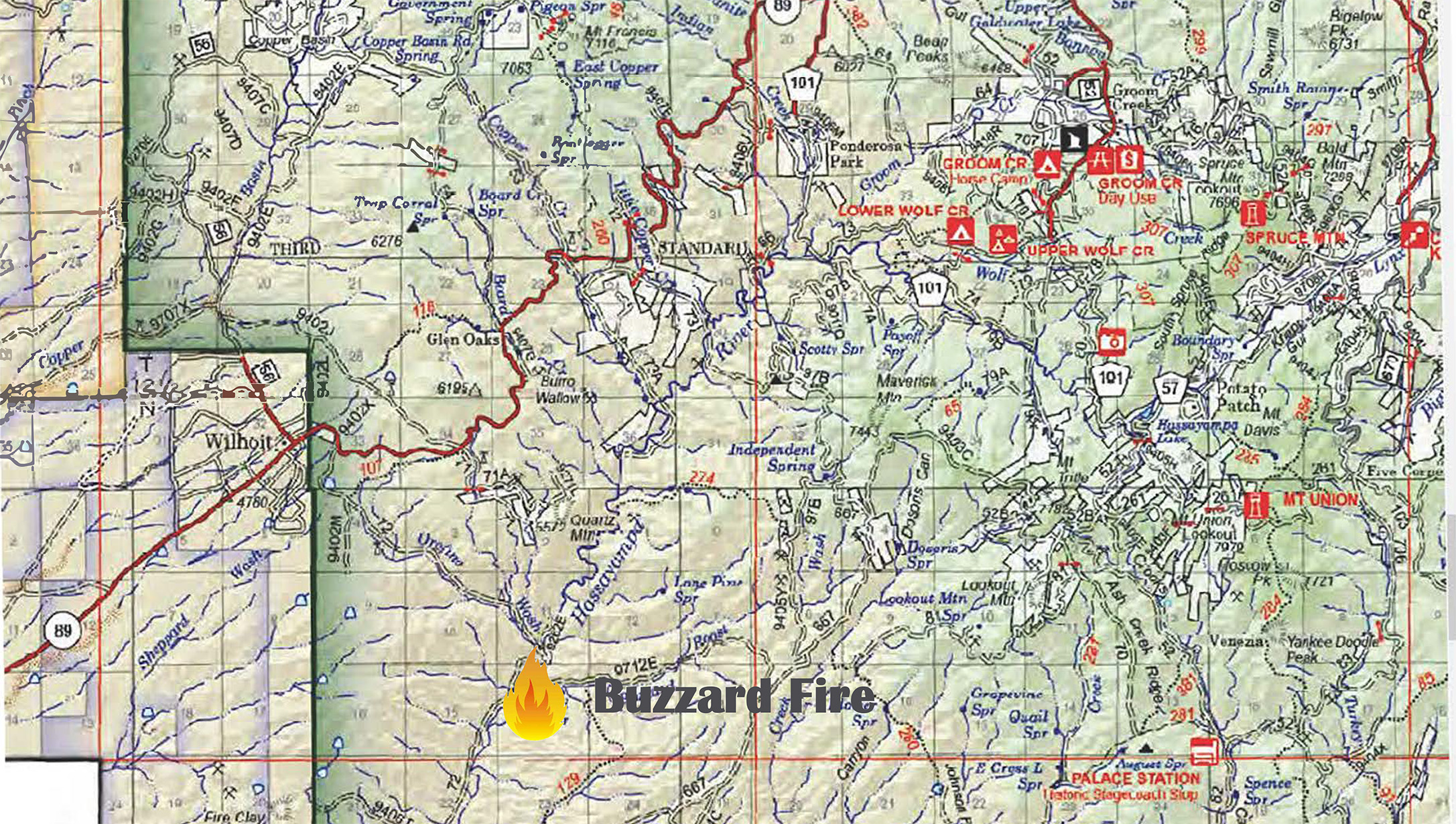 Update: Buzzard Fire near Prescott 100% contained | The Daily Courier ...